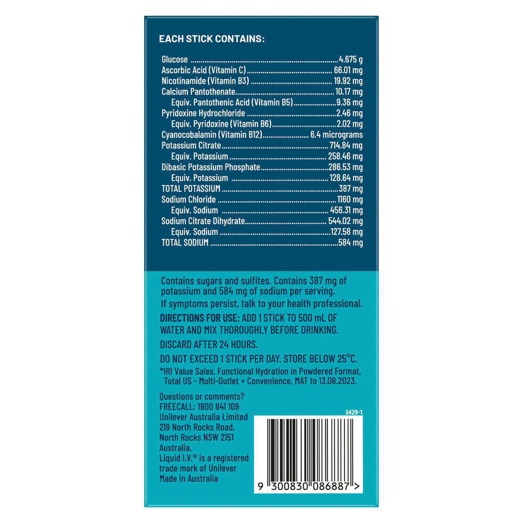 Liquid I.V.® Hydration Multiplier Electrolyte Drink Mix – Liquid IV ...