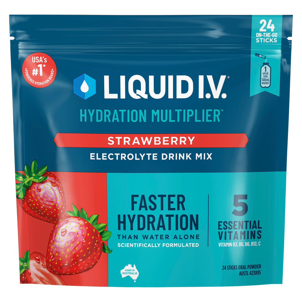 Hydration Multiplier Strawberry (24 Pack) – Liquid I.V. AU