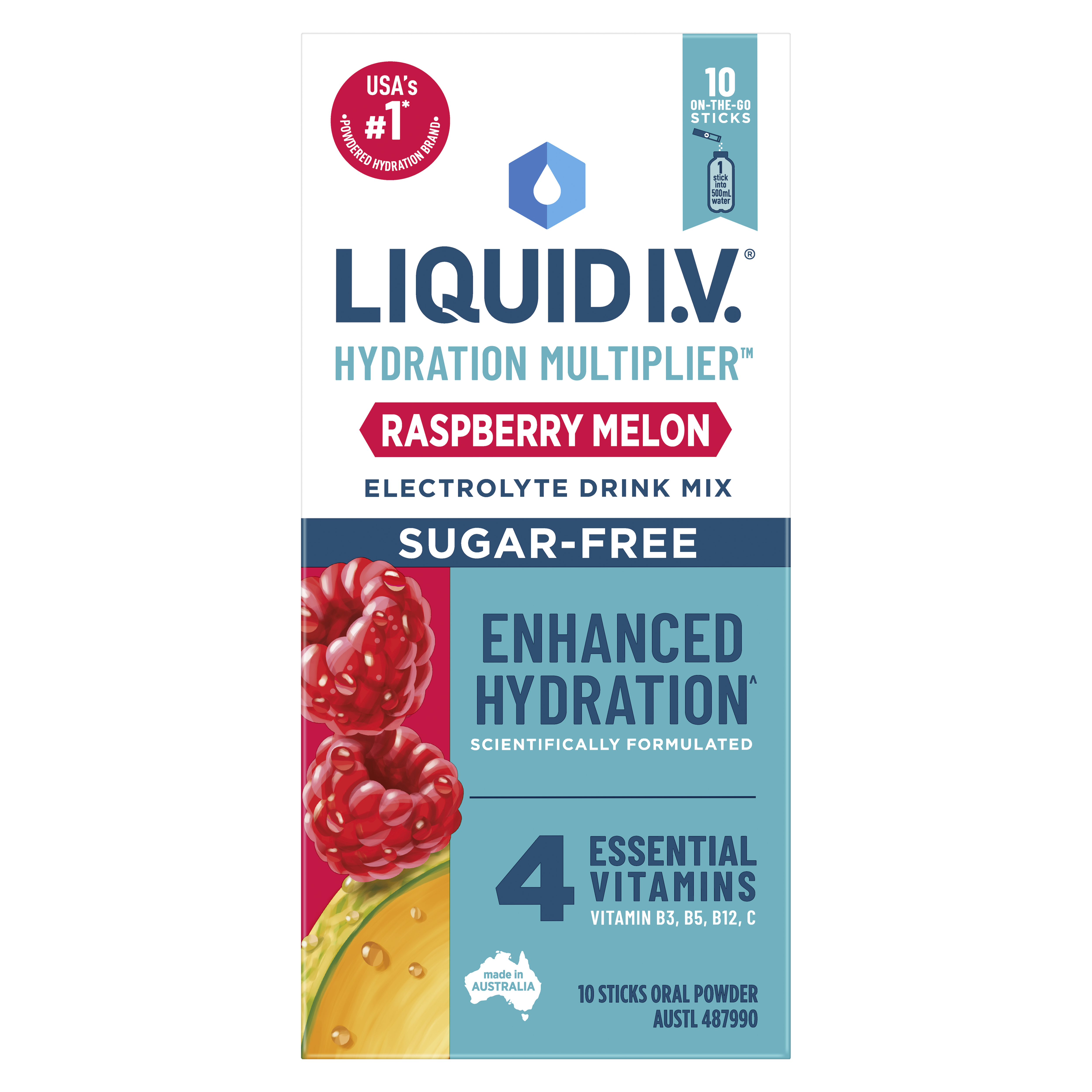 Sugar-Free Raspberry Melon (10 Pack) – Liquid I.V. AU