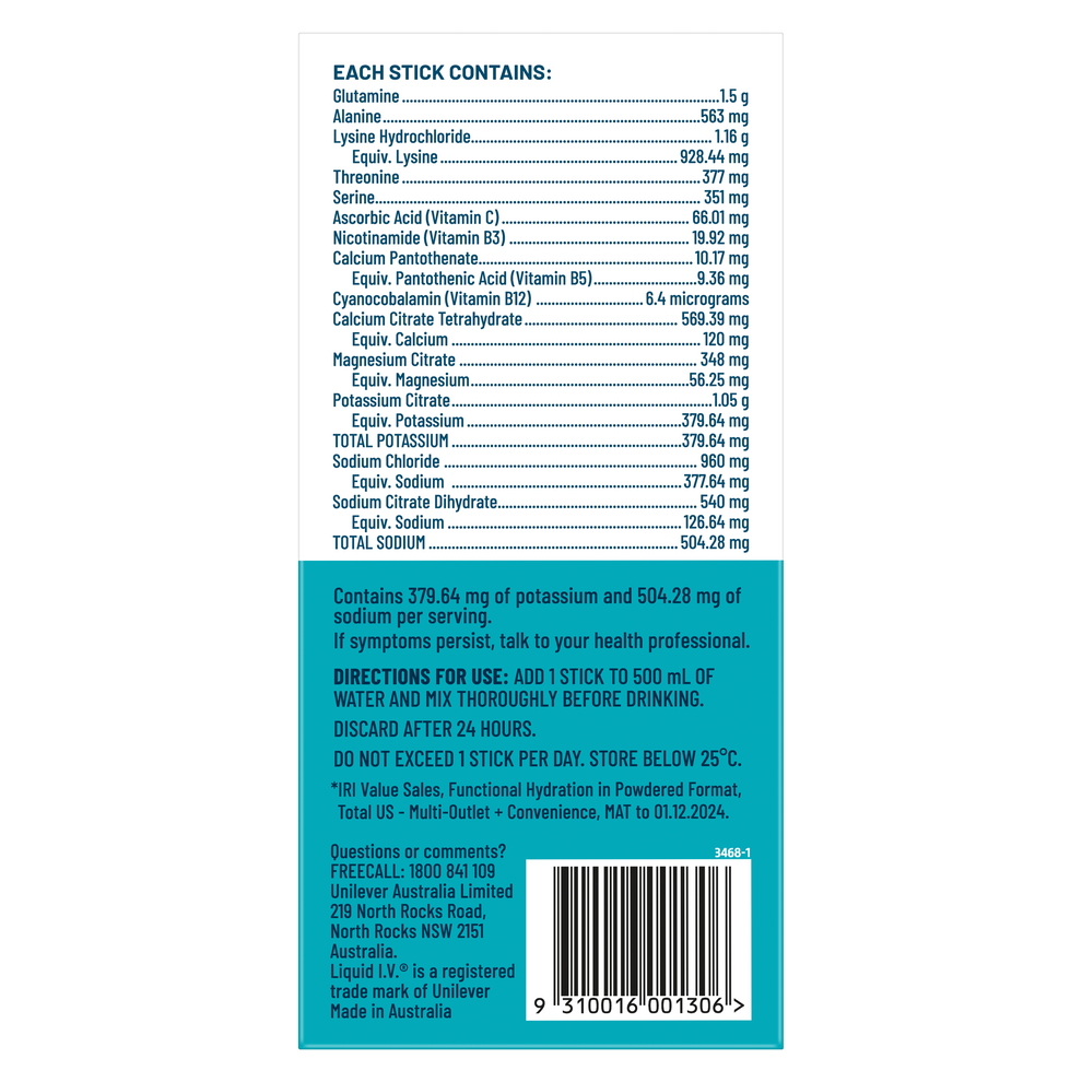 Sugar-Free Raspberry Melon (10 Pack) – Liquid I.V. AU